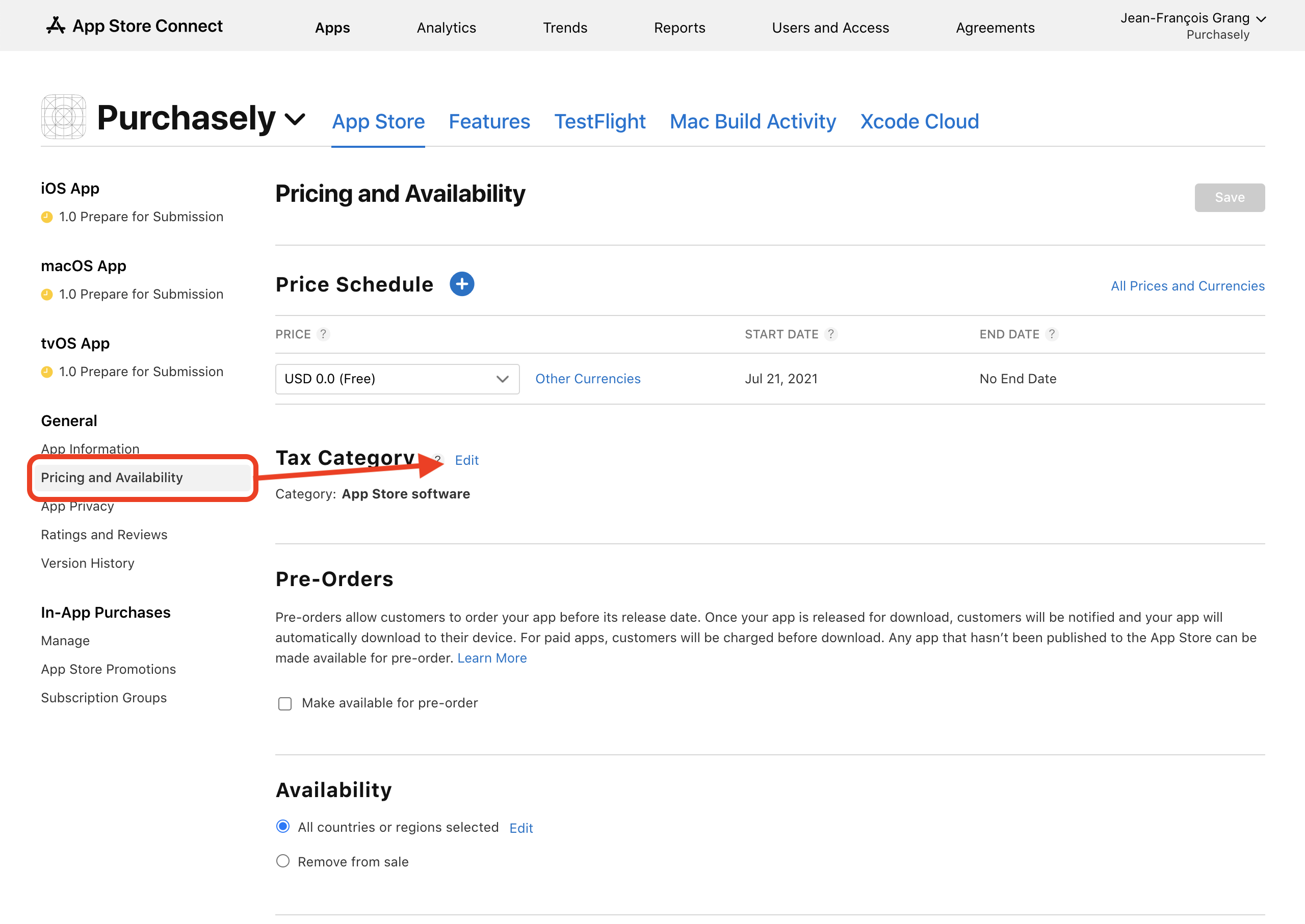 New tax management system on the App Store